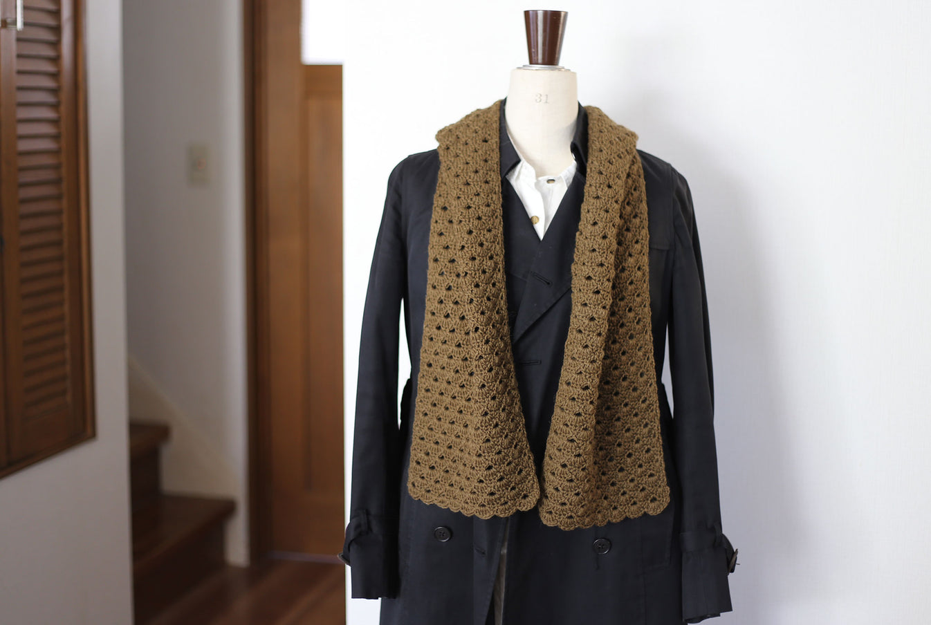 かぎ針編み「フード付きマフラー」編み図 – Ronique Store