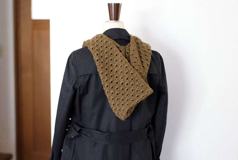 かぎ針編み「フード付きマフラー」編み図 – Ronique Store