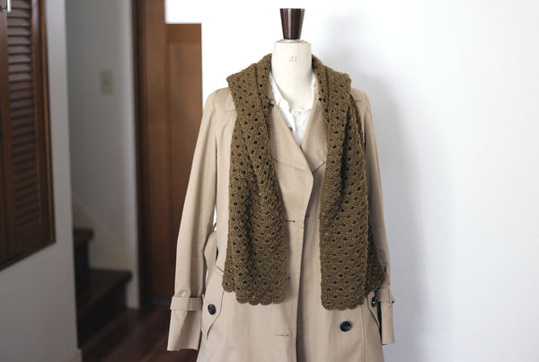 かぎ針編み「フード付きマフラー」編み図 – Ronique Store