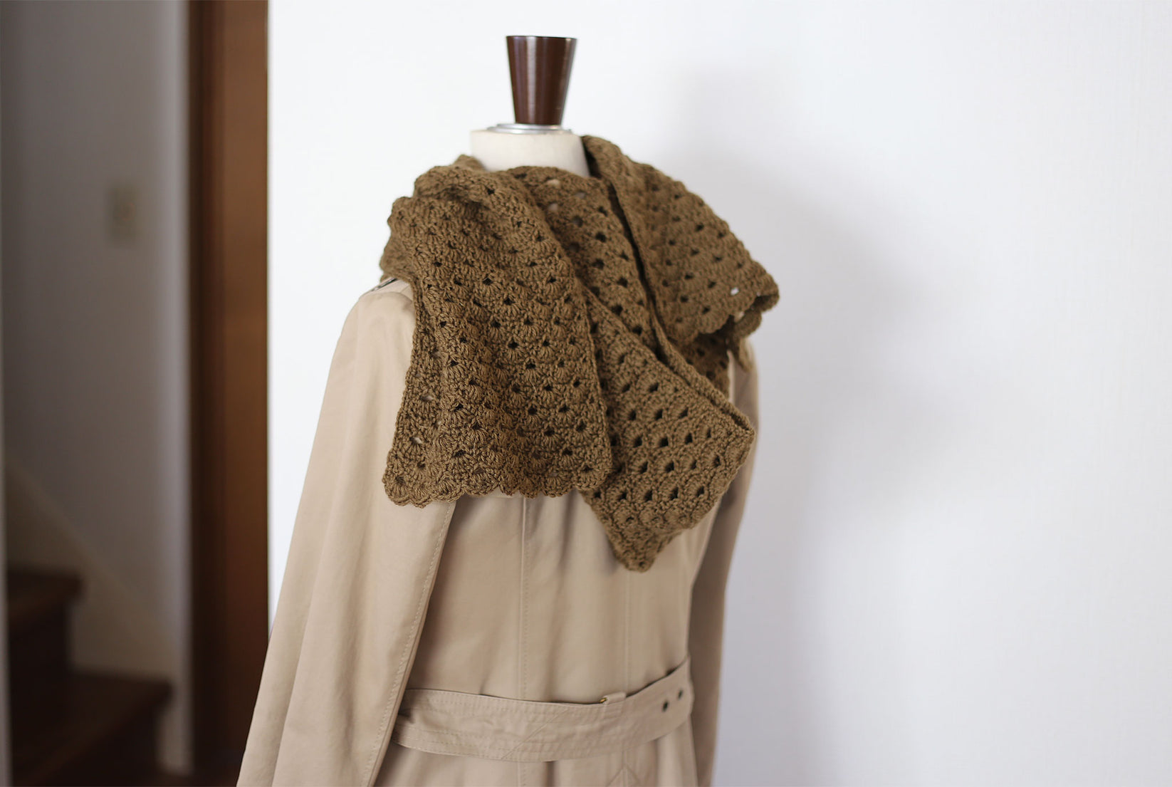 かぎ針編み「フード付きマフラー」編み図 – Ronique Store